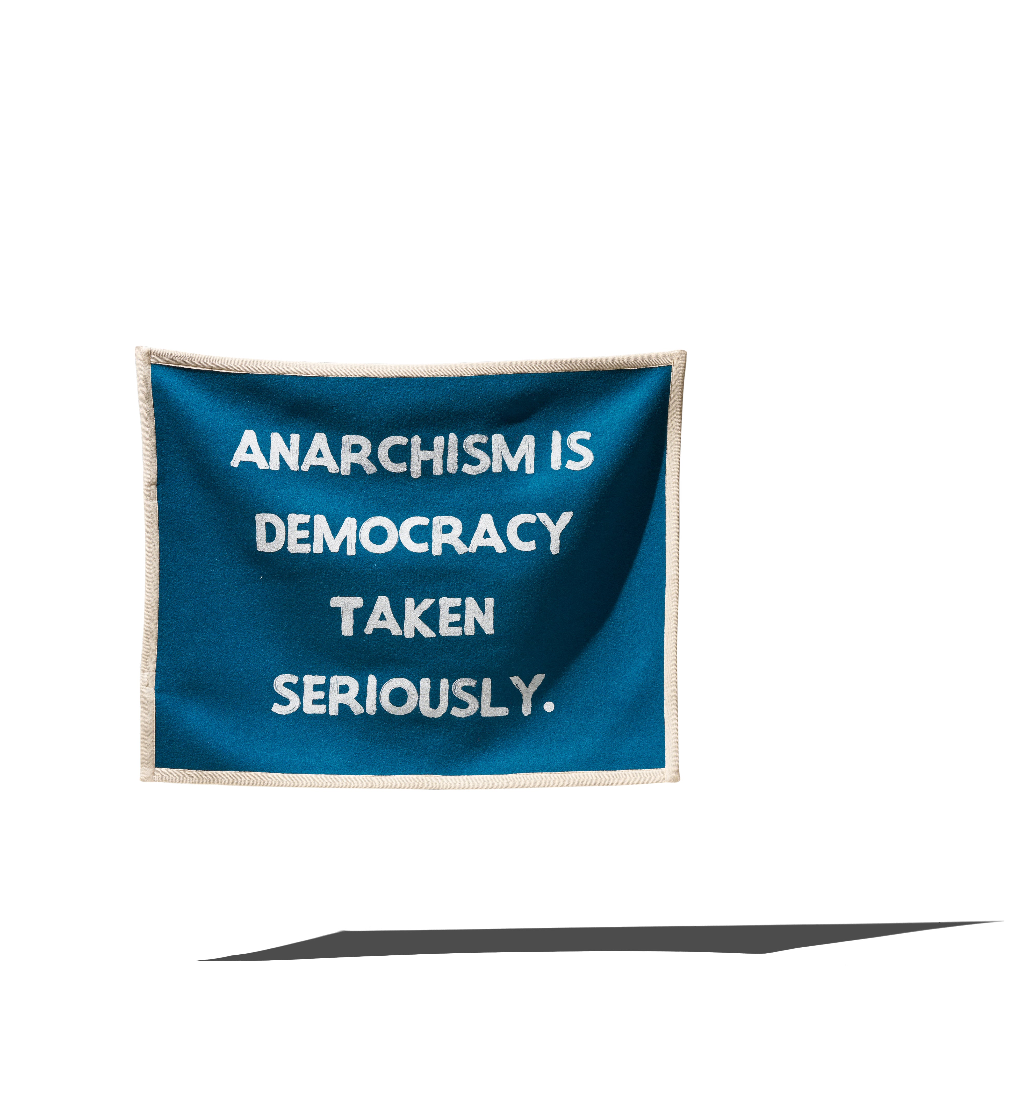 “ANARCHISM IS DEMOCRACY" FLAG – WORDS, SOUNDS, COLORS & SHAPES JAPAN