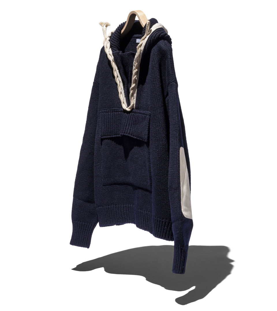 WOOL HOODIE ROPE KNIT – WORDS, SOUNDS, COLORS & SHAPES JAPAN